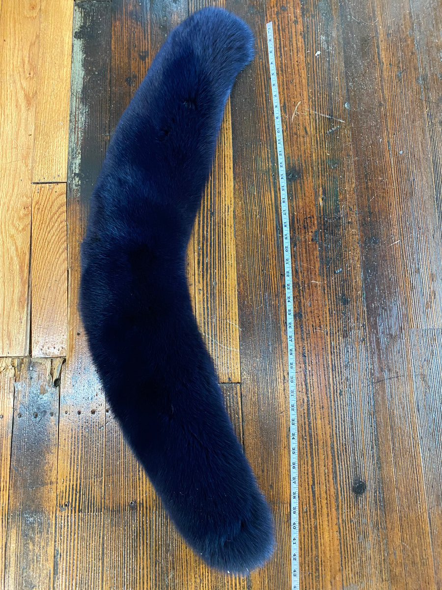 Navy Blue Fur Stole – Pretty In Patina